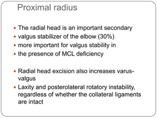 Anatomy and Biomechanics of the Elbow Joint | PPTX