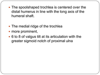 Anatomy and Biomechanics of the Elbow Joint | PPTX