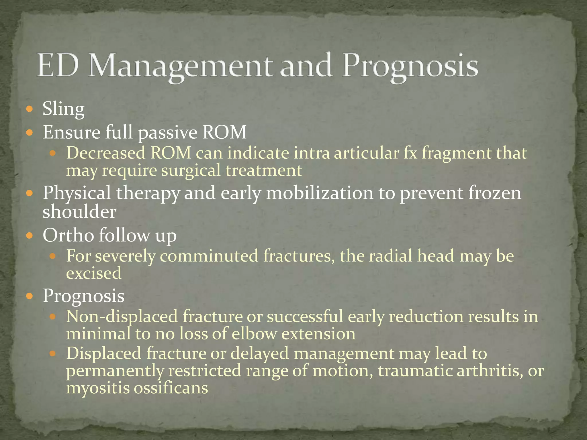 Radial Head Fracture | PPTX