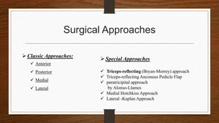 ELBOW Orthopedic Surgical Approaches | PPTX