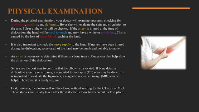 Elbow dislocation and subluxation | PPTX | First Aid | Injuries