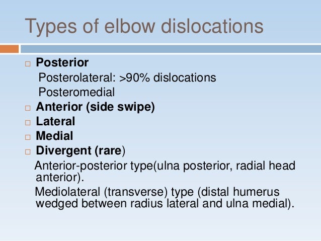 Elbow fractures and dislocations