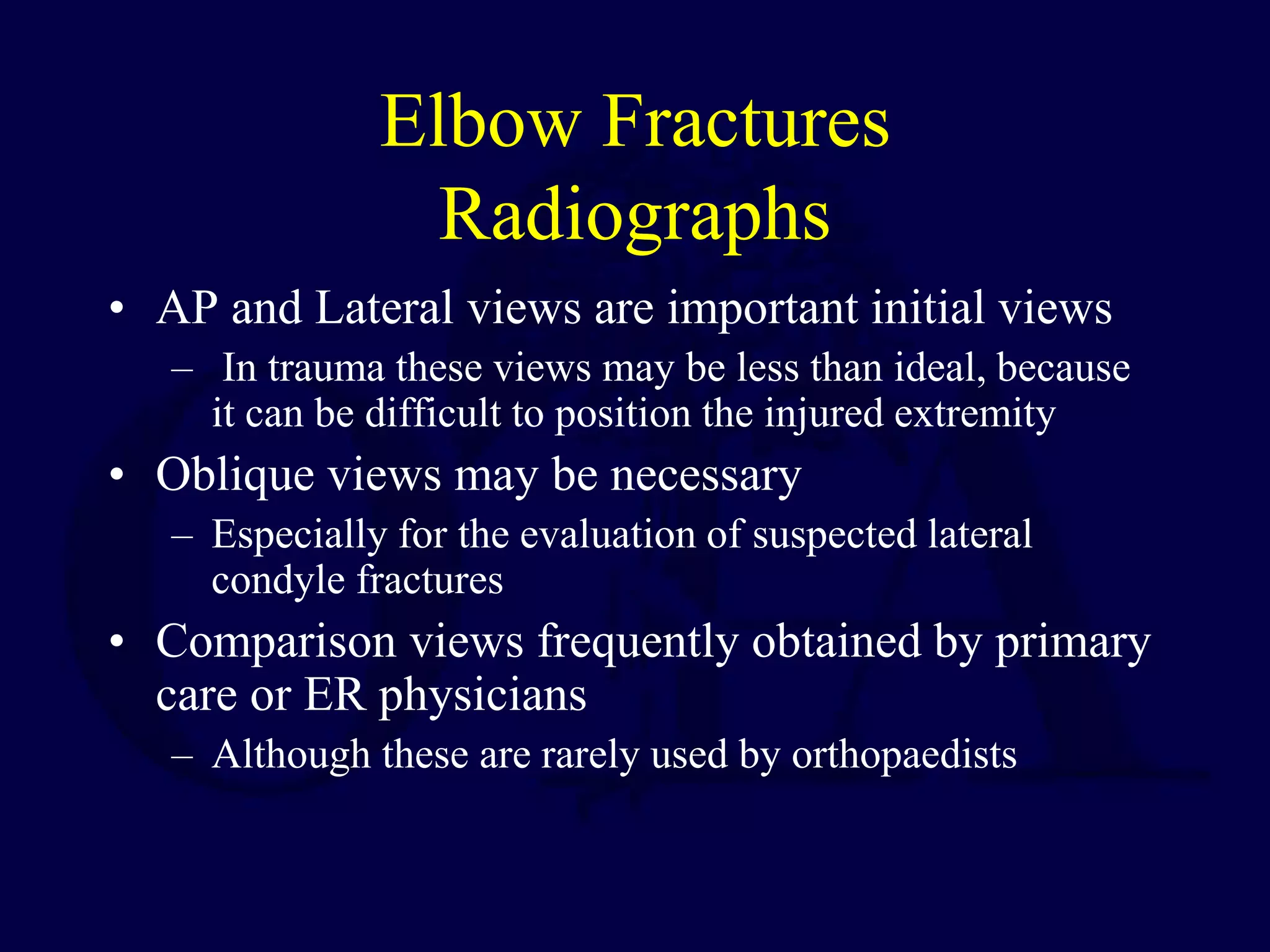 ELBOW_FRACTURE& Supracondylar fracture .ppt
