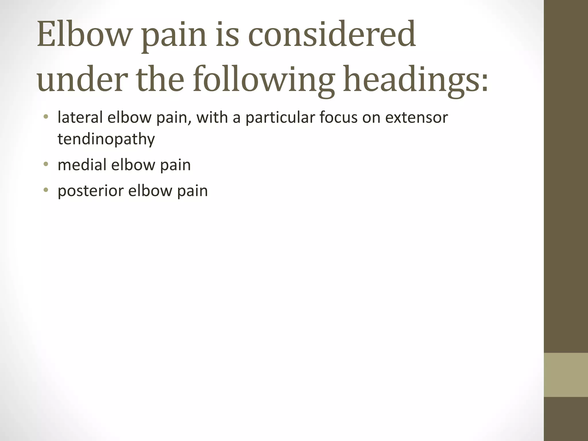 Elbow injuries | PPTX