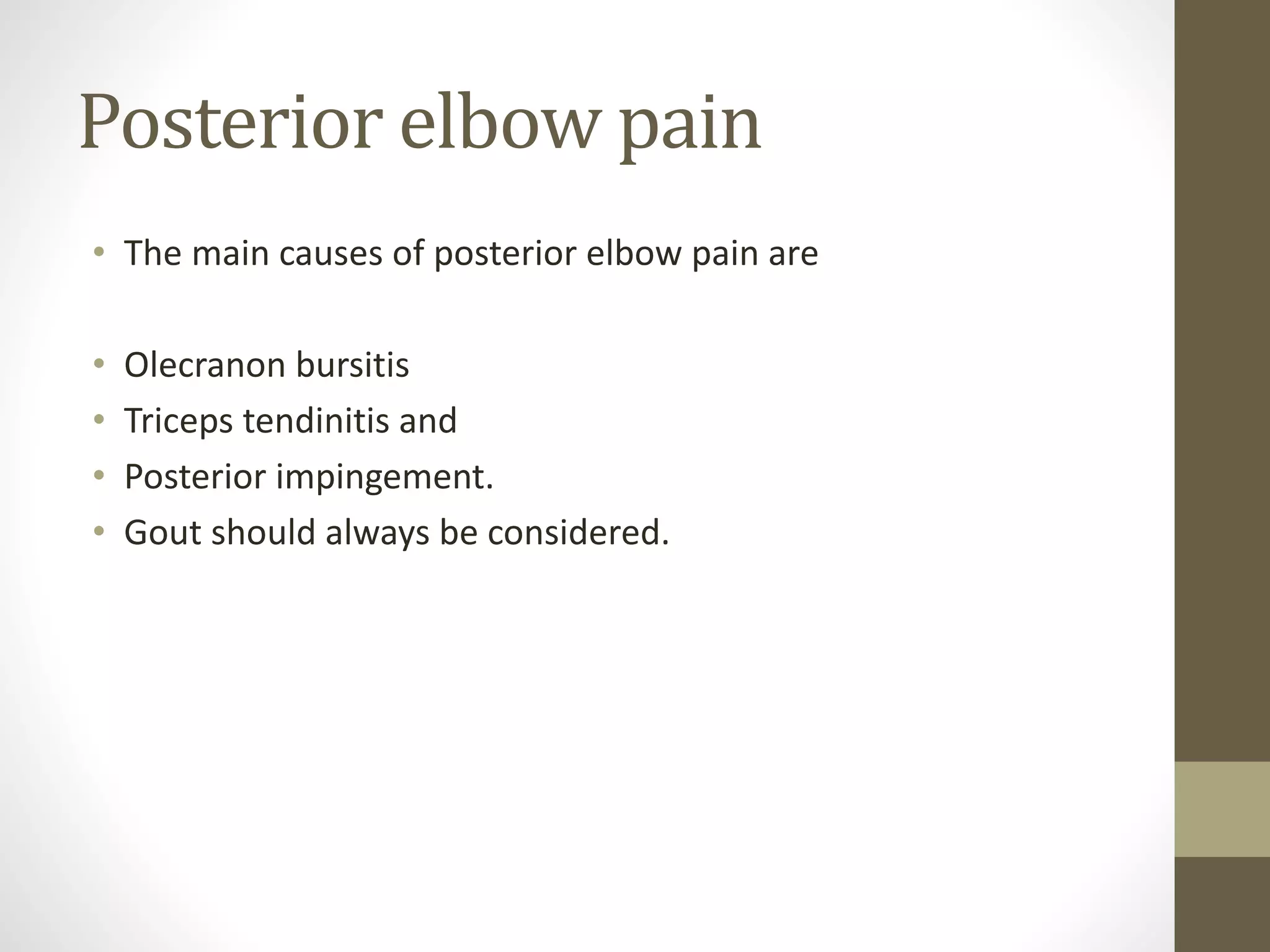 Elbow injuries | PPTX