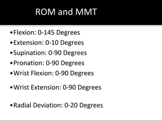 Elbow injuries- Physiotherapy assessment | PPT