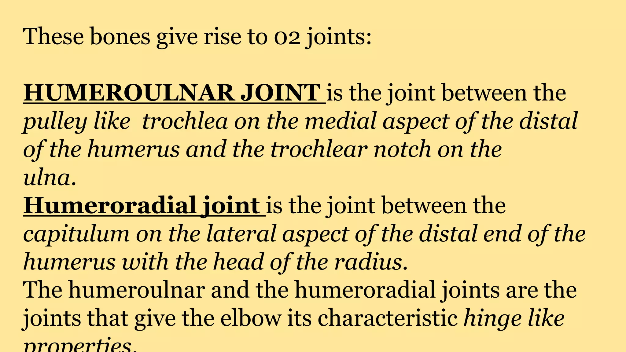 Elbow joint anatomy | PPTX