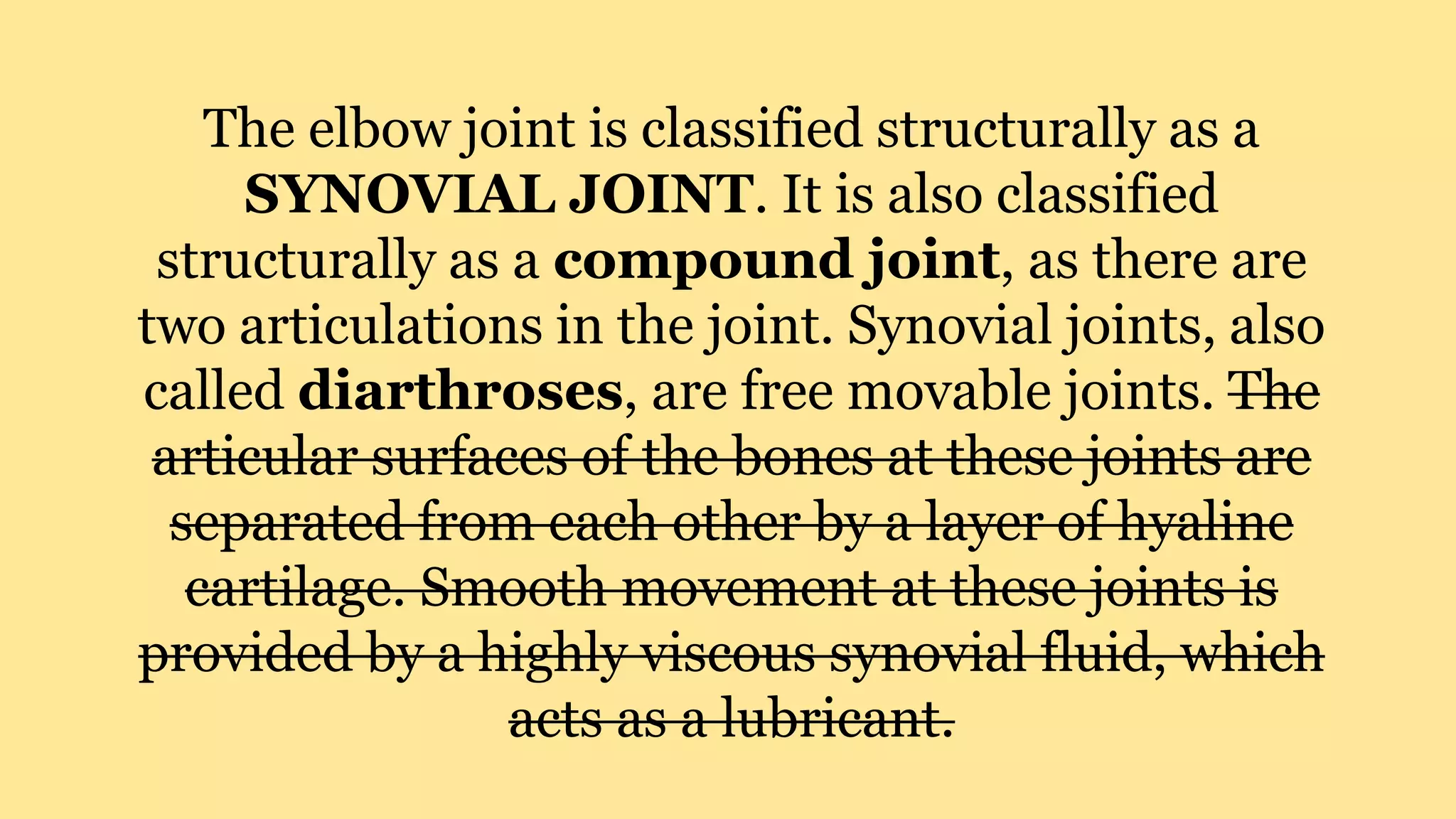 Elbow joint anatomy | PPTX