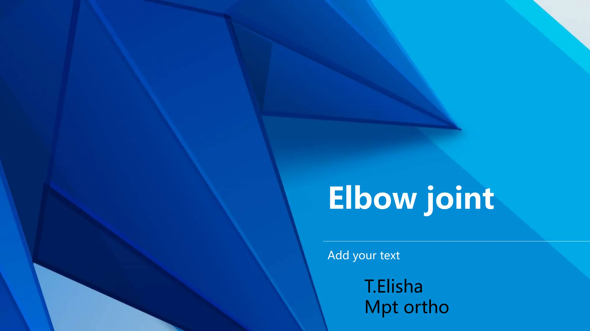 Elbow Joint Anatomy Of The Elbow Joint Ppt