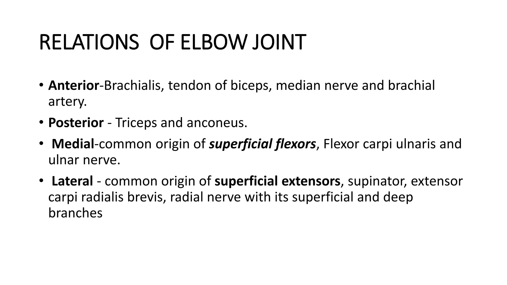 Elbow joint anatomy and examination | PPTX