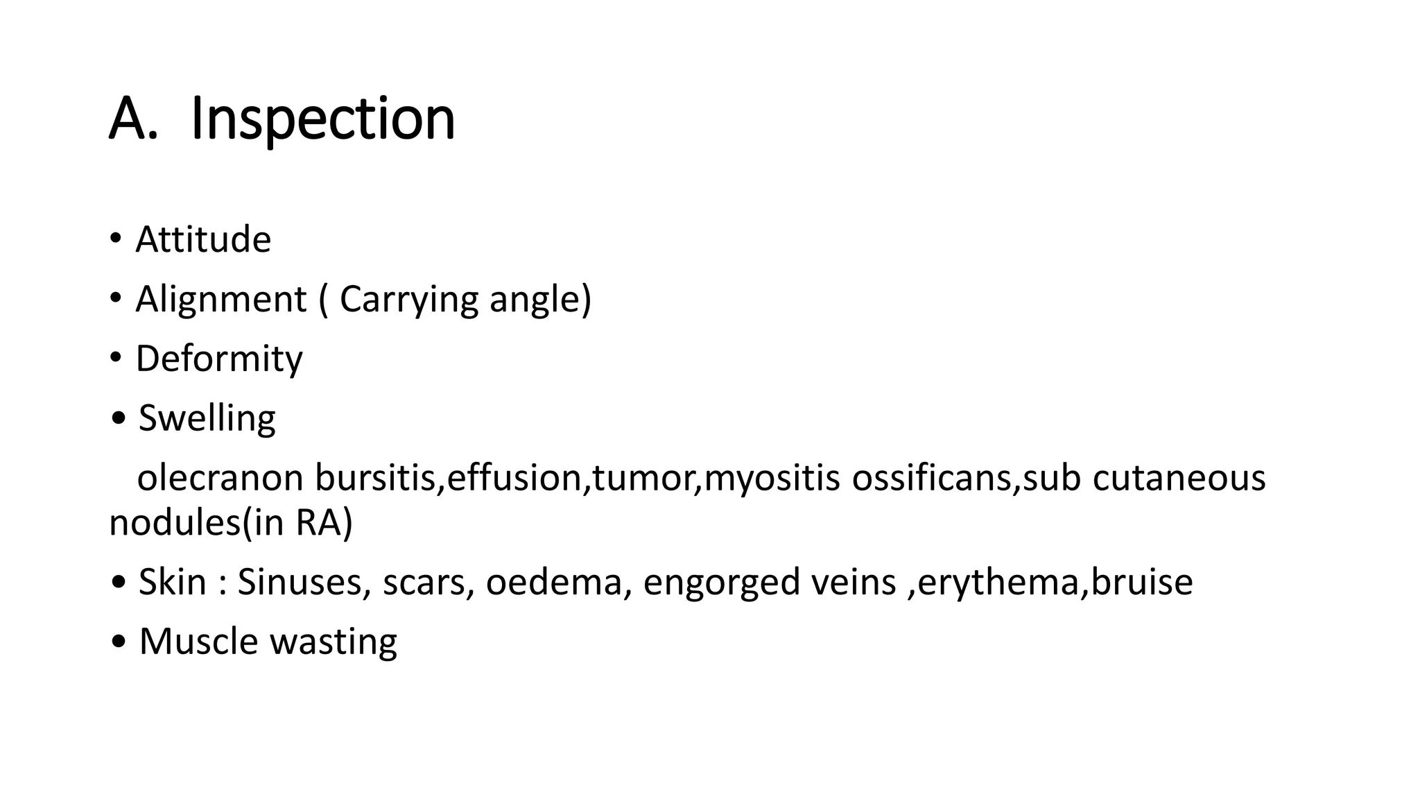 Elbow joint anatomy and examination | PPTX