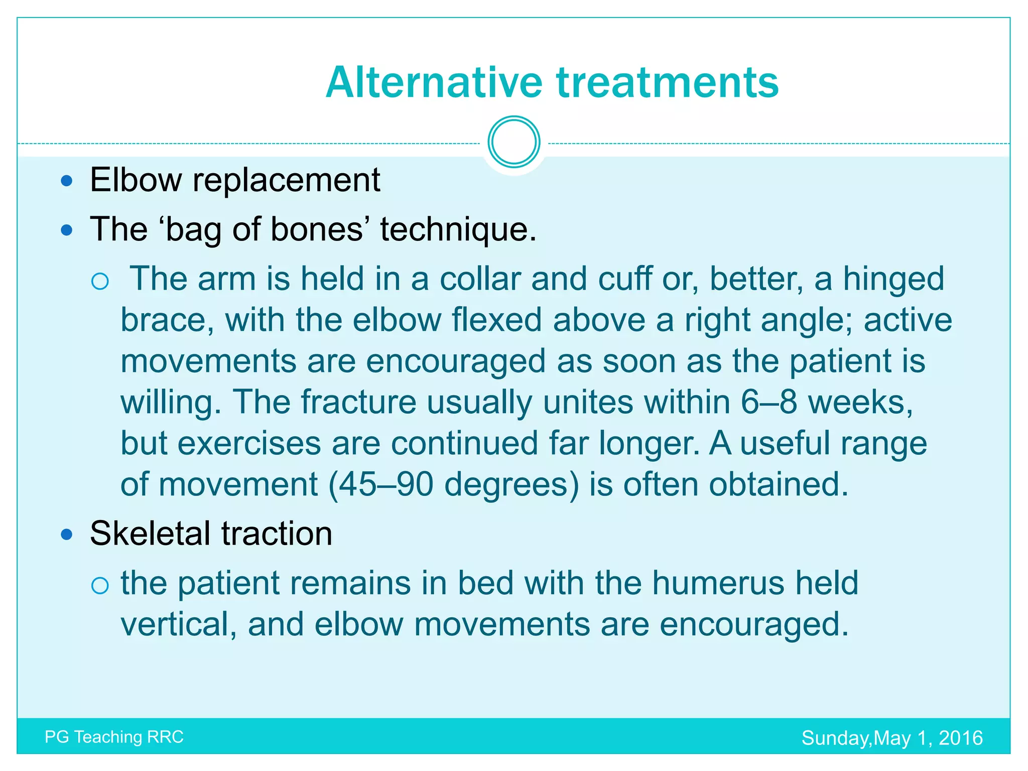 Elbow trauma & infection | PPTX