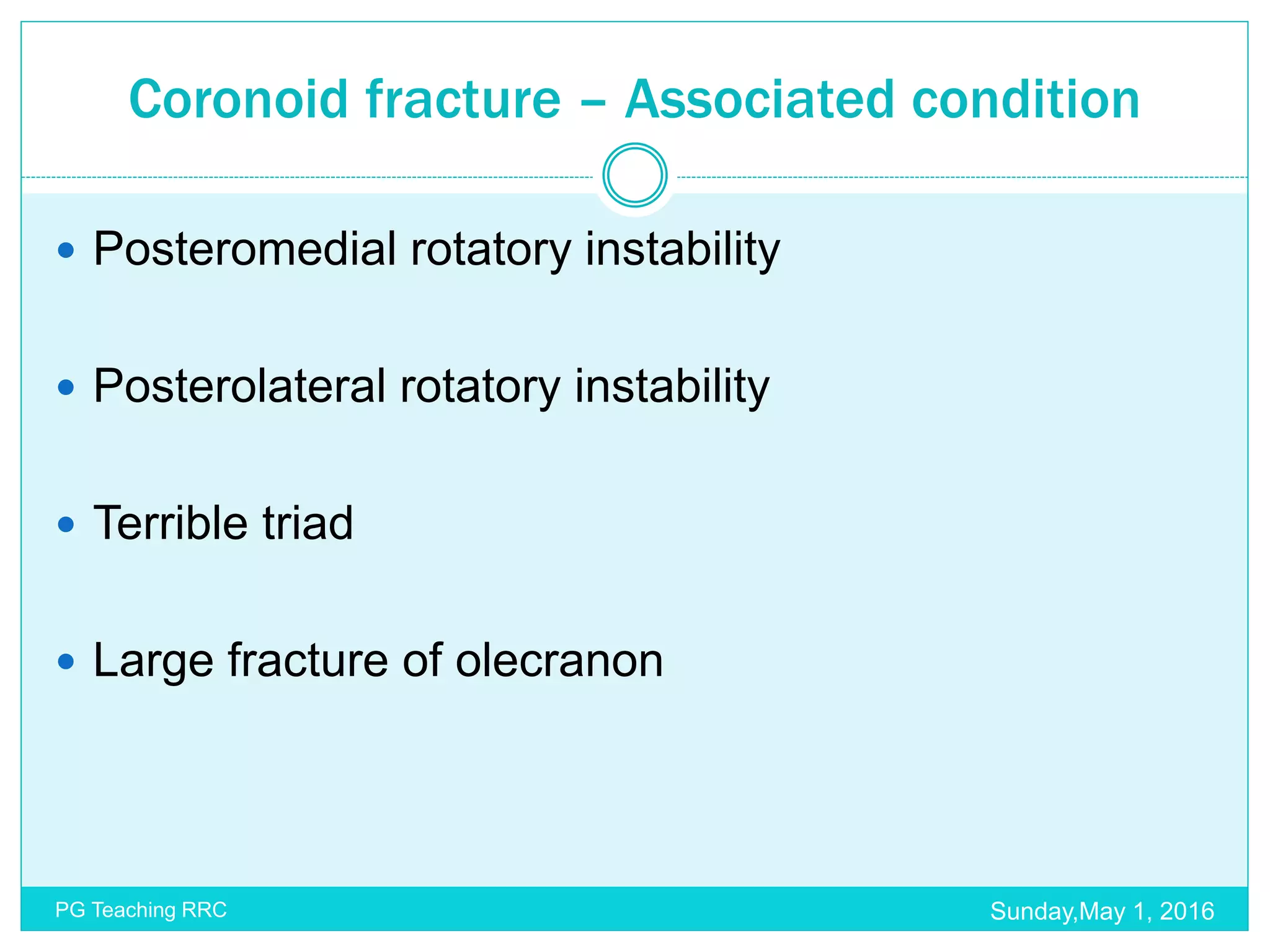 Elbow trauma & infection | PPTX