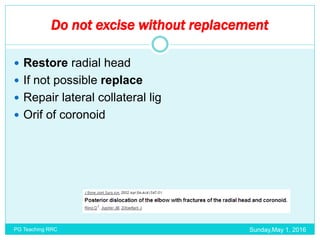 Elbow trauma & infection | PPTX