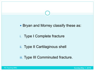 Elbow trauma & infection | PPTX