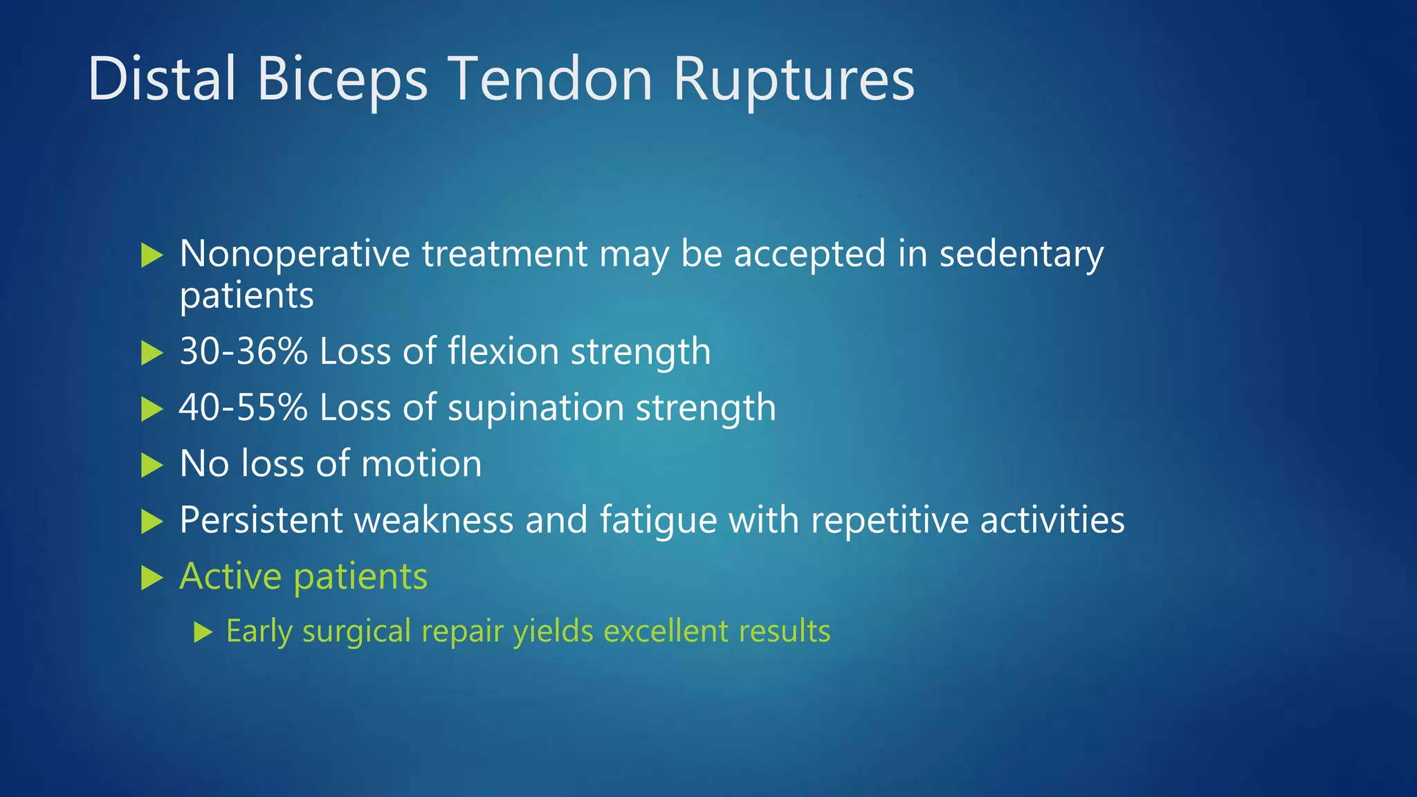 Distal Biceps Tendon Ruptures | Elbow Tendinopathies | South Windsor ...