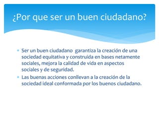 El buen ciudadano | PPTX