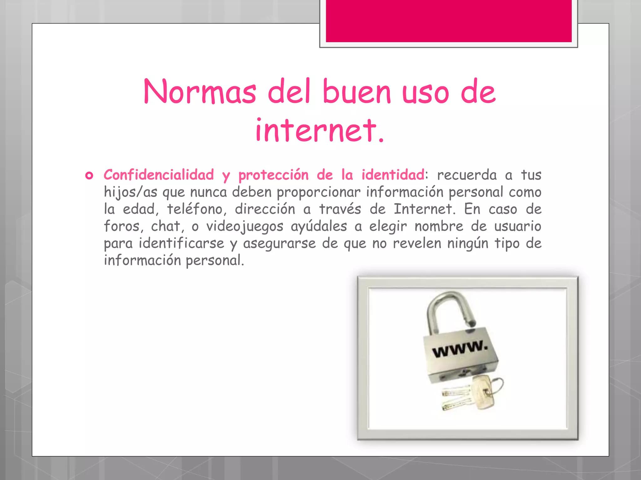 El buen uso del internet | PPT