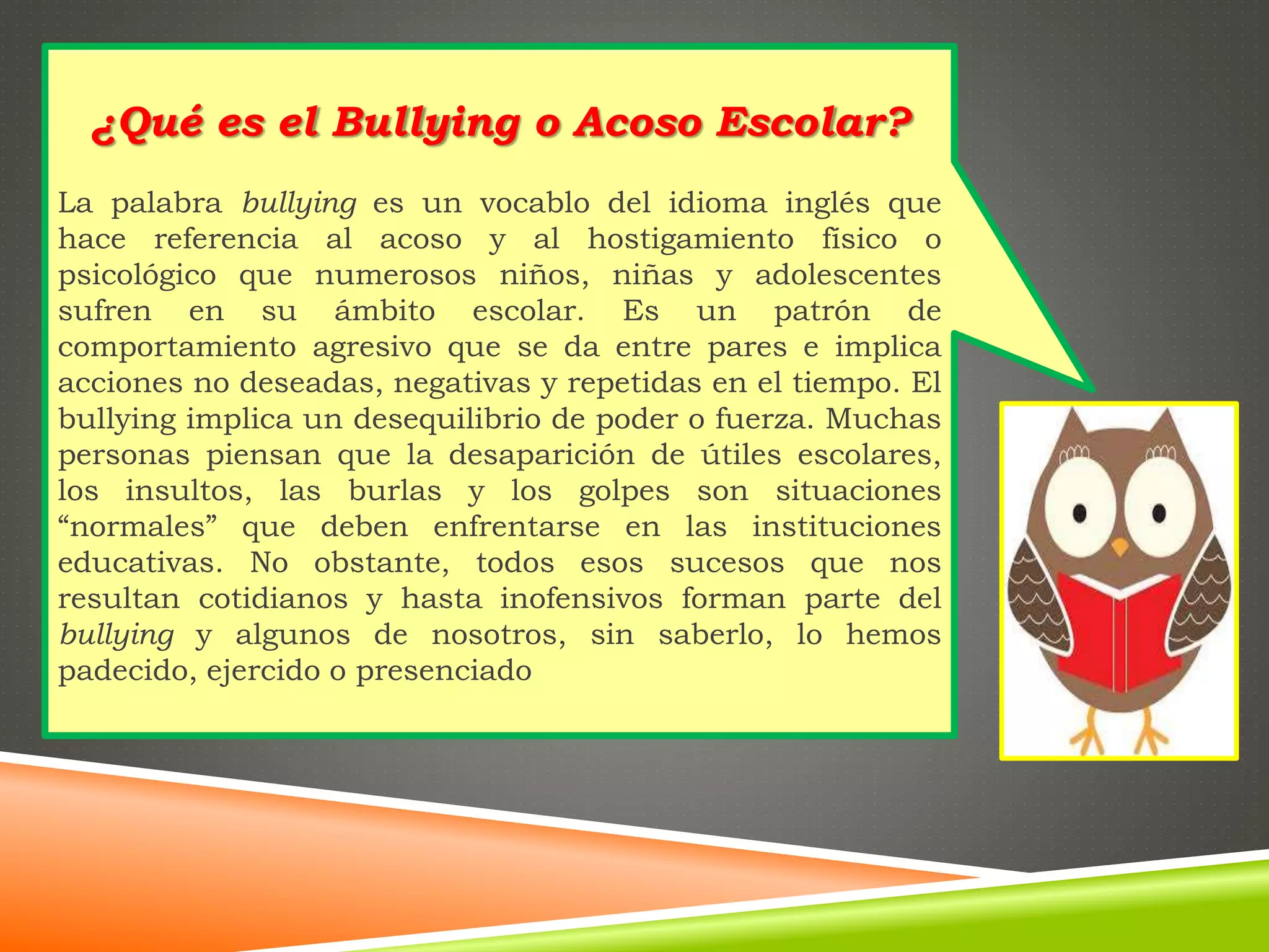El bullying o acoso escolar (2)..nuevo [autoguardado] | PPT
