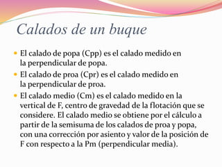 El buque y sus dimensiones | PPTX