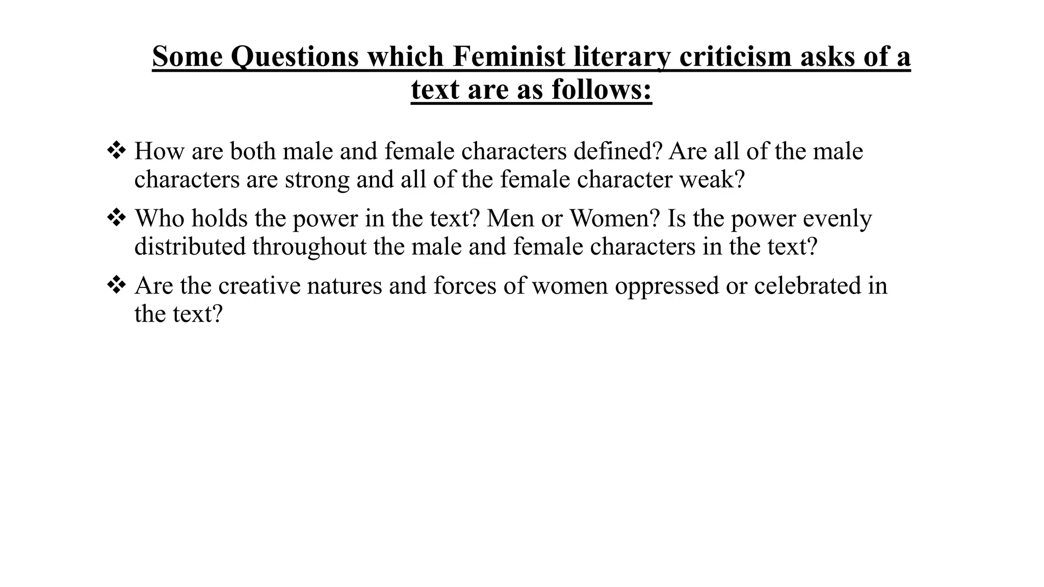Feminist Literary Criticism | PPTX