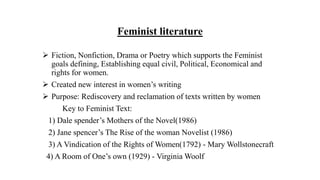 Feminist Literary Criticism | PPTX