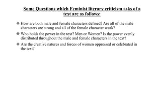 Feminist Literary Criticism | PPTX