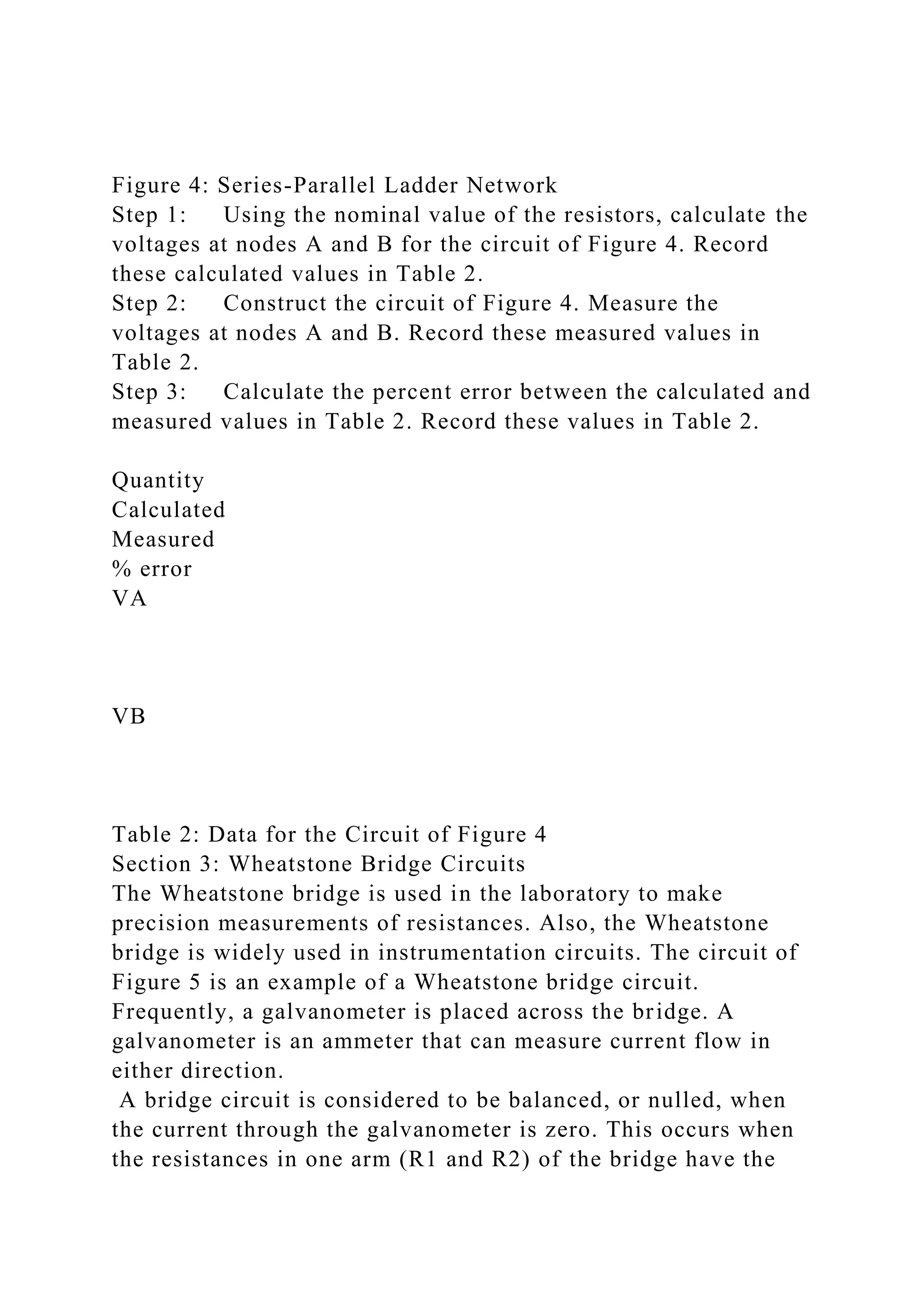 ELC 131 Lab 4 Series-Parallel and Bridge CircuitsIntroduction Vi.docx