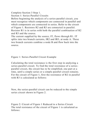 ELC 131 Lab 4 Series-Parallel and Bridge CircuitsIntroduction Vi.docx