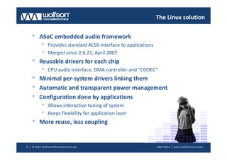 Linux audio for smartphones | PPT