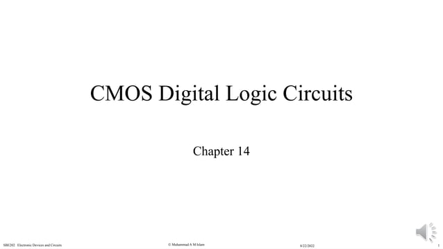 ELC2242 14- Sedra Ch 14 CMOS Digital Logic Circuits Spring 2020 Eng Nar ...