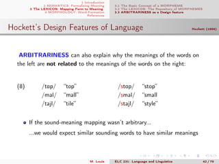 Introduction to Language and Linguistics 004: The Lexicon, Morphology ...