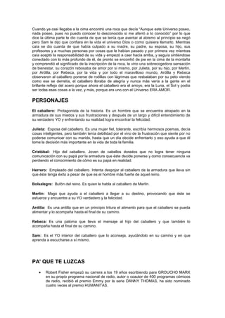 El caballero de la armadura oxidada | DOCX
