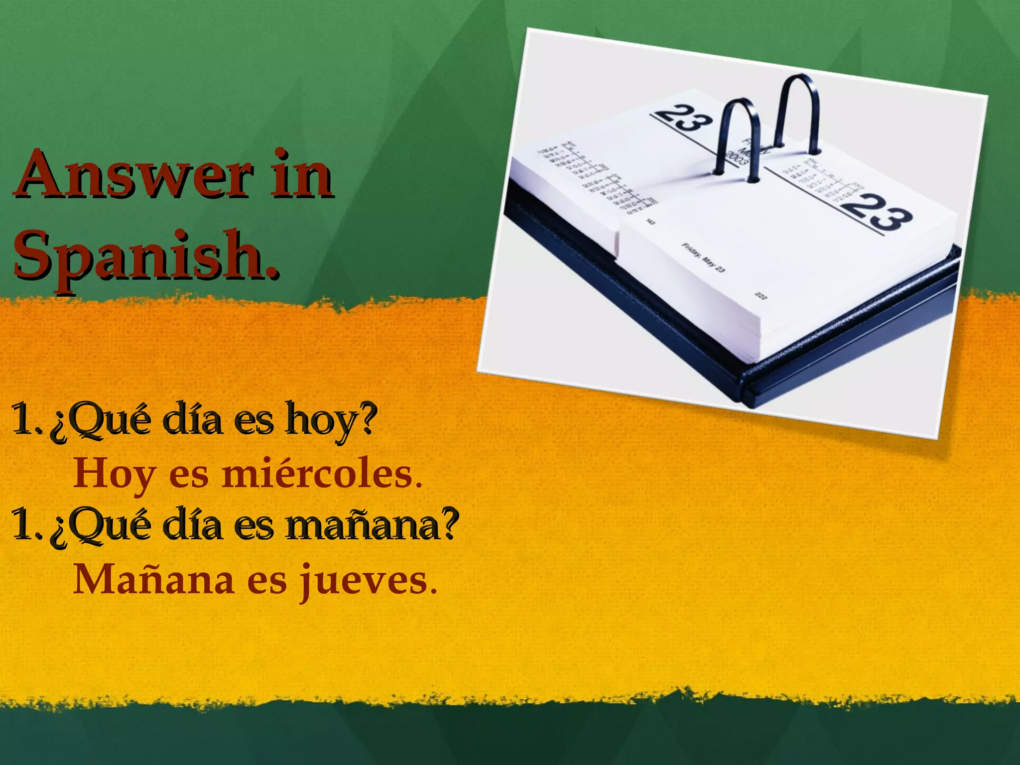 El calendario y la fecha | PPT