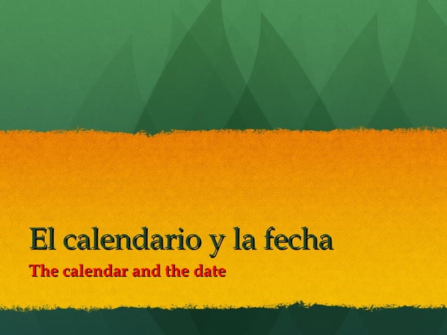 El calendario y la fecha | PPT