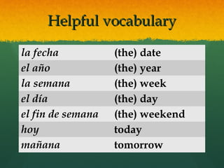 El calendario y la fecha | PPT