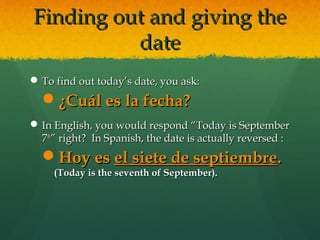 El calendario y la fecha | PPT