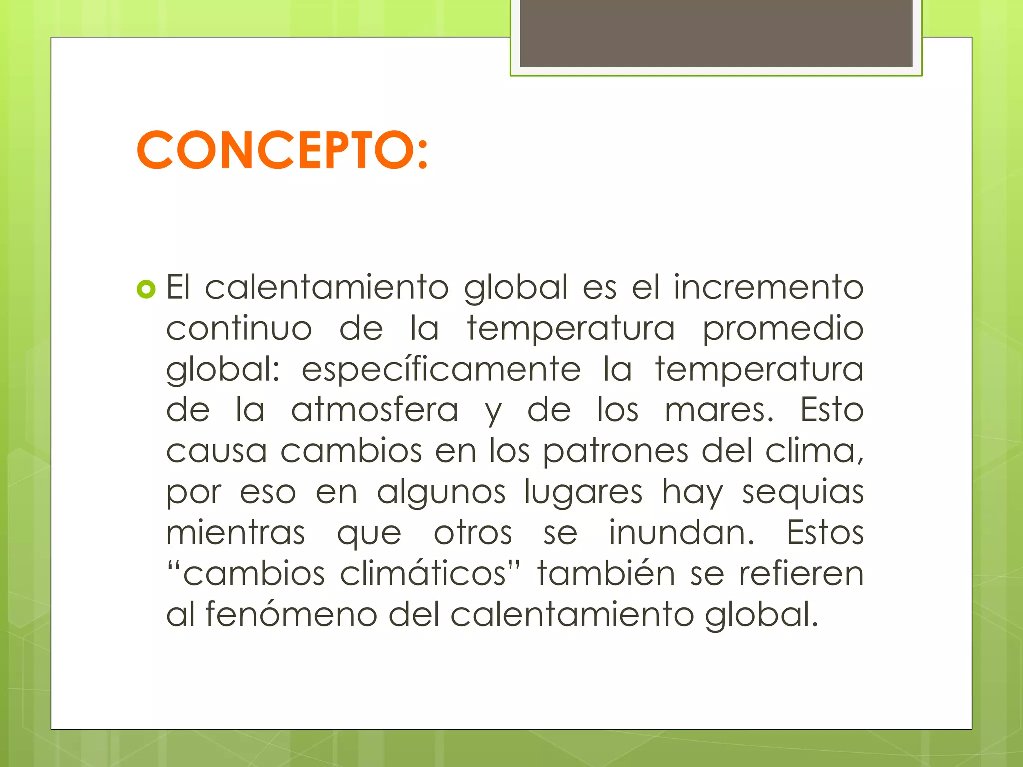 El calentamiento global | PPTX