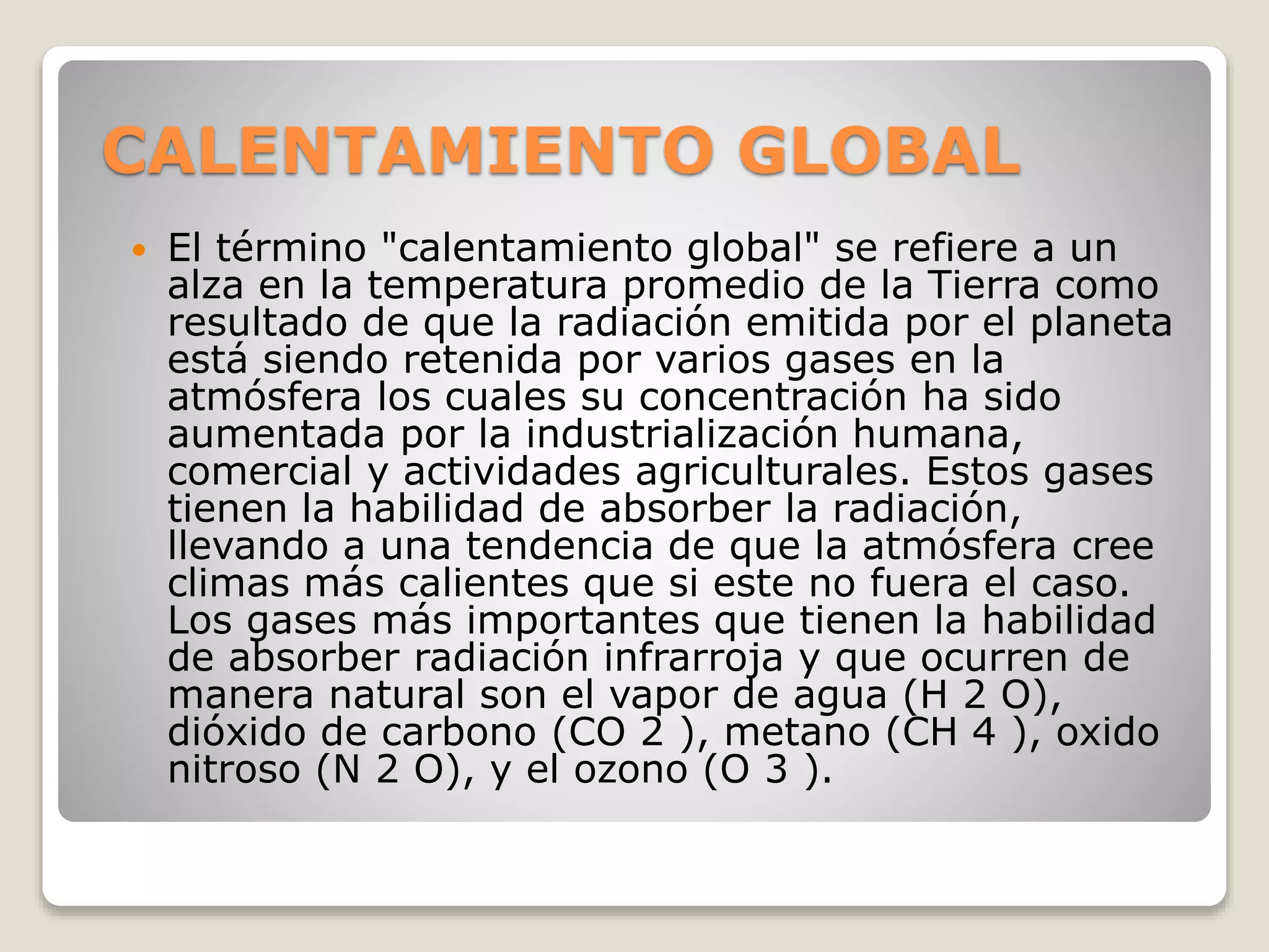 El calentamiento global | PPT