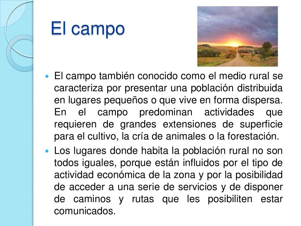 El campo y la ciudad definición