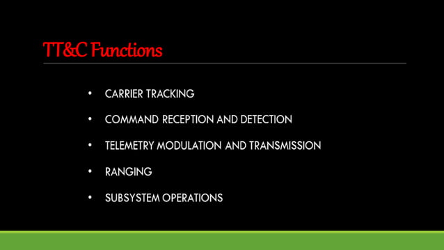 Satellite telemetry tracking command and monitoring subsystem ...