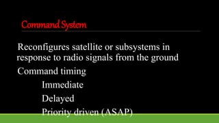 Satellite telemetry tracking command and monitoring subsystem ...