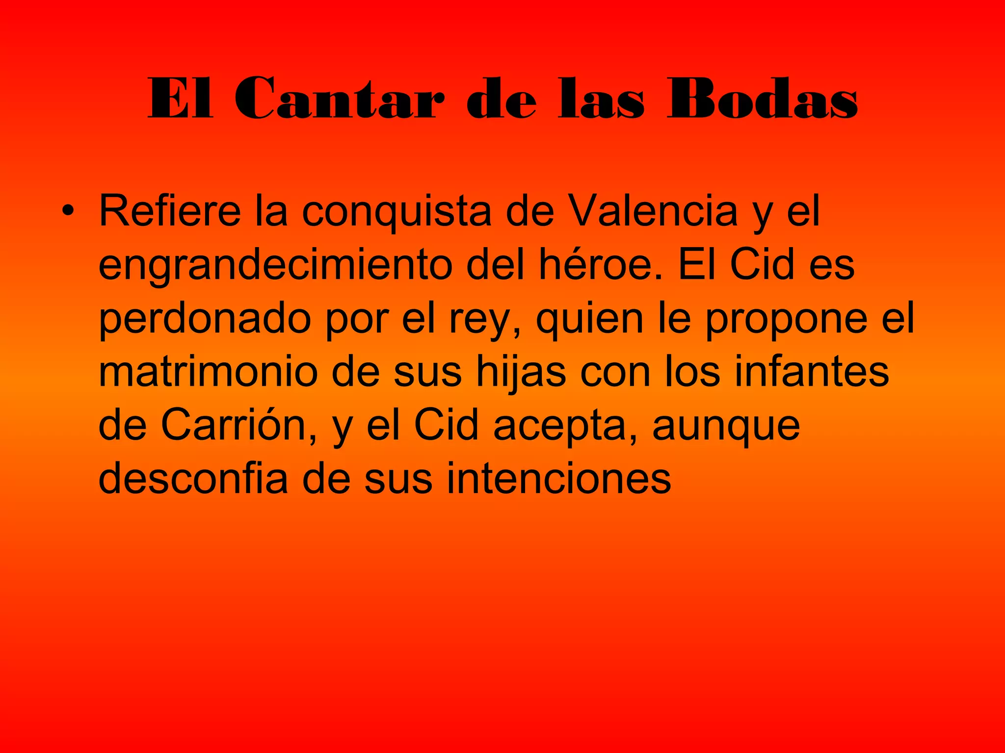 El cantar del mio cid. | PPT