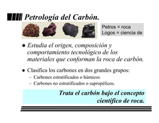 El carbón como roca orgánica | PDF