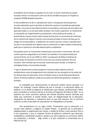 El carácter de la educación y la escuela laura marrone | DOC