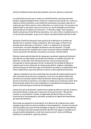 El carácter de la educación y la escuela laura marrone | DOC