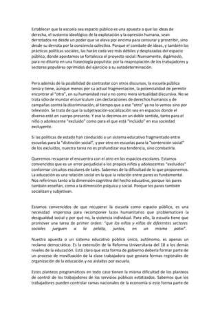 El carácter de la educación y la escuela laura marrone | DOC