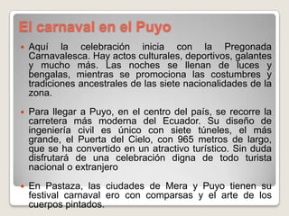 El Carnaval En El Ecuador | PPT
