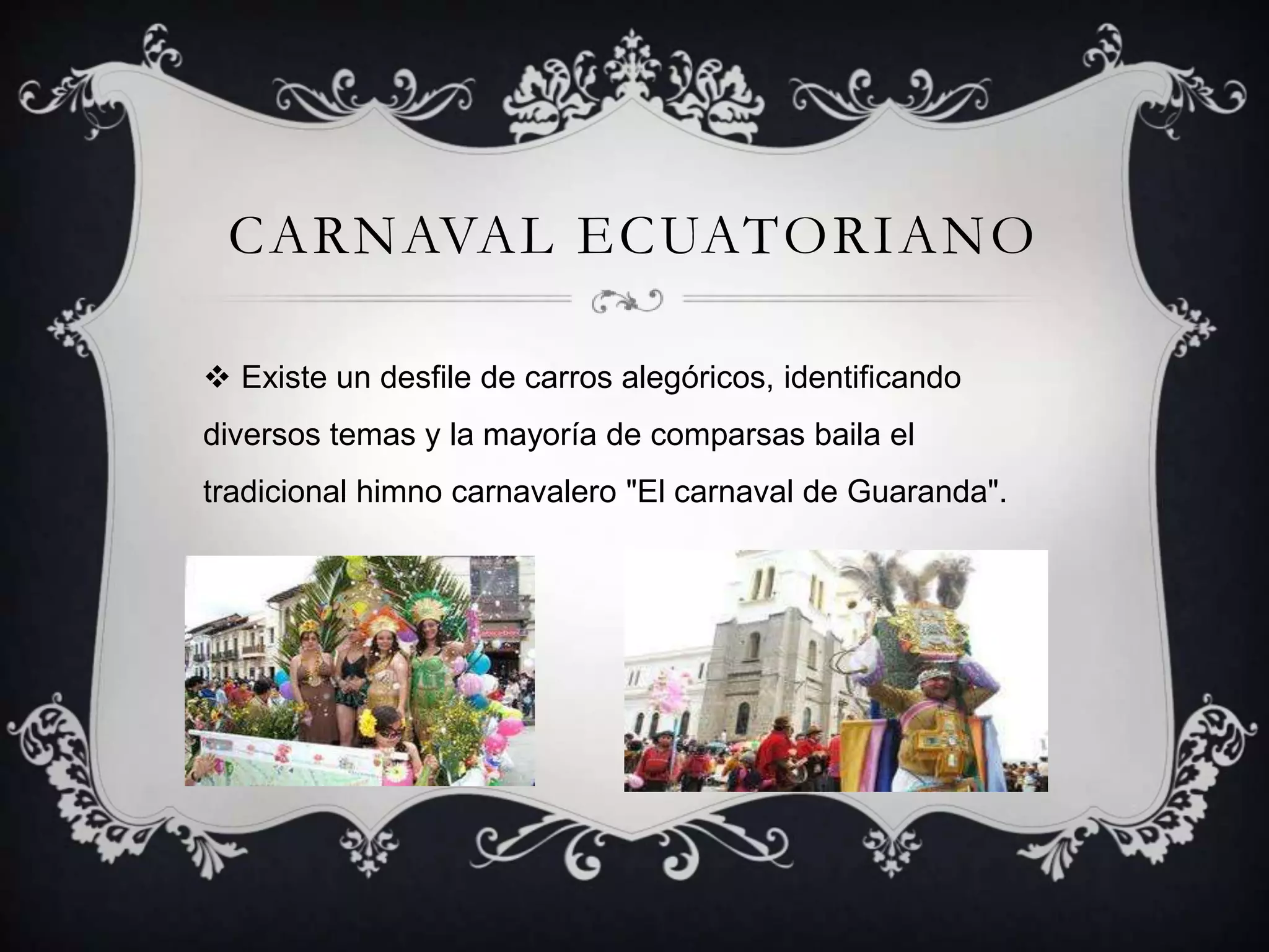 El carnaval en el ecuador | PPTX