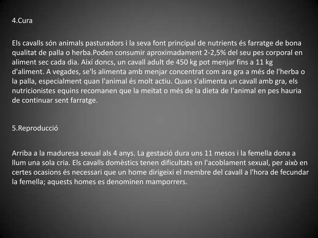 El cavall joaquim cinta. | PPTX